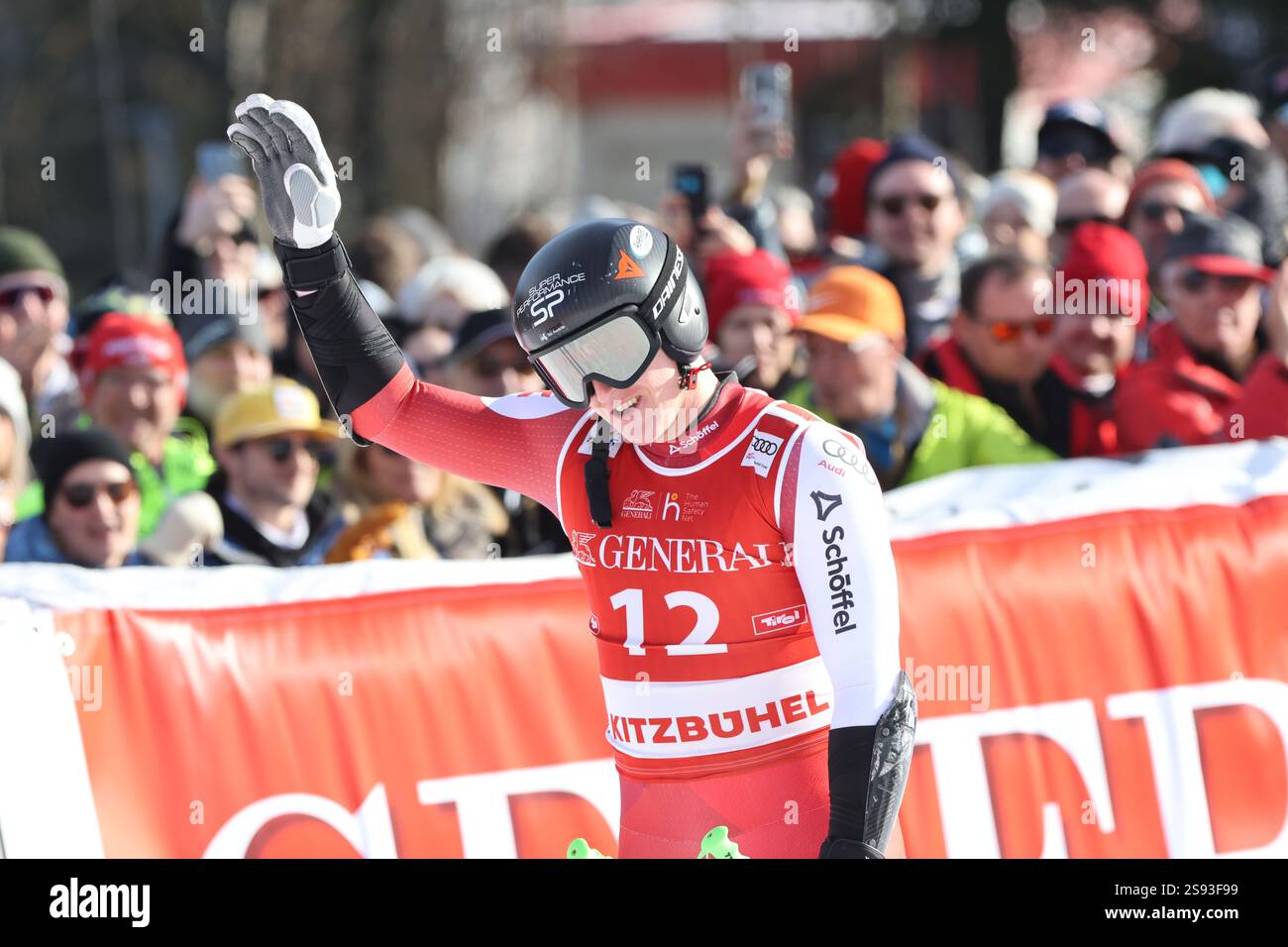 KITZBUEHEL, AUSTRIA - JANUARY 24: Raphael Haaser of Austria during the ...