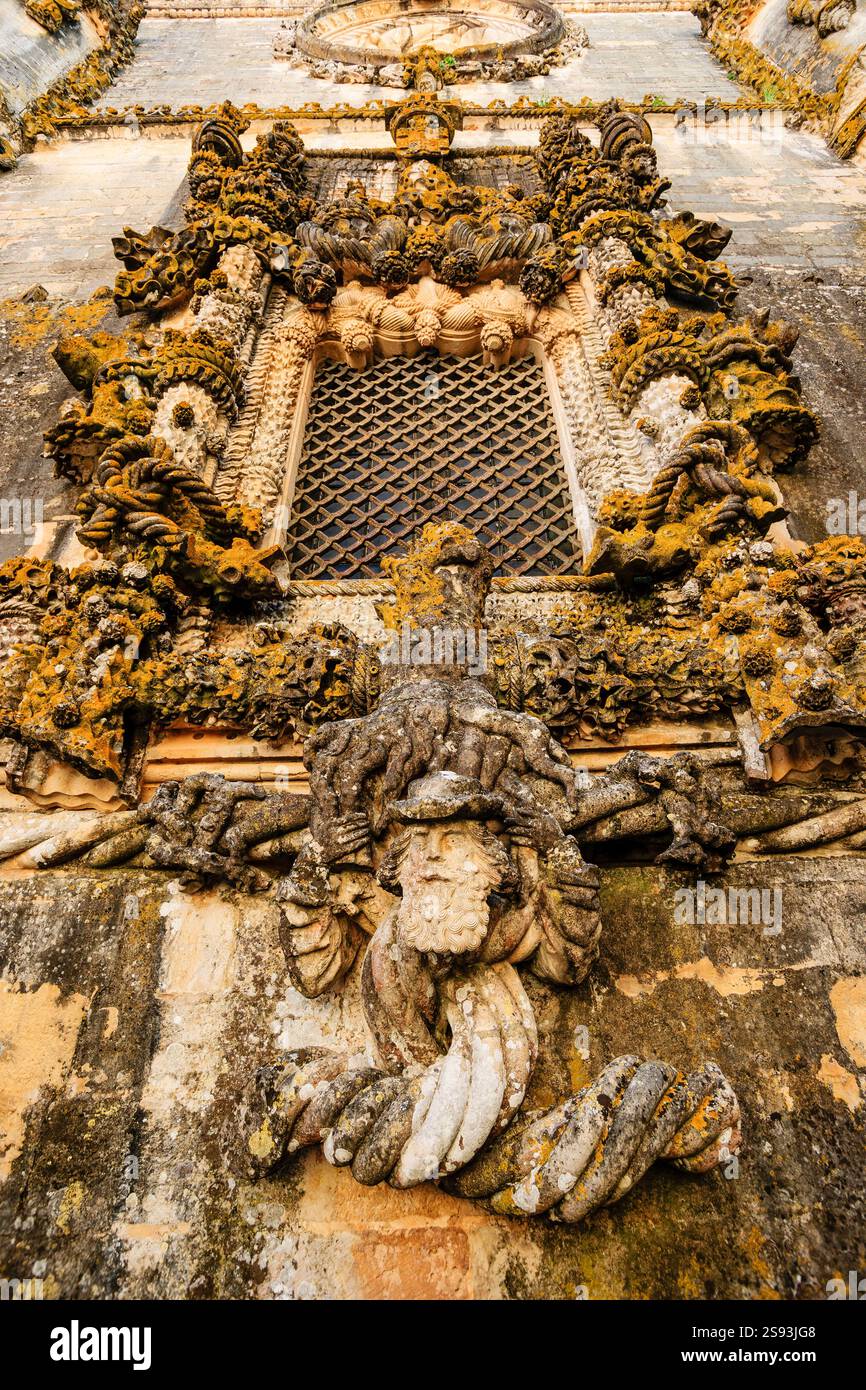 window of the chapter of the convent of Christ, designed by Diogo De ...