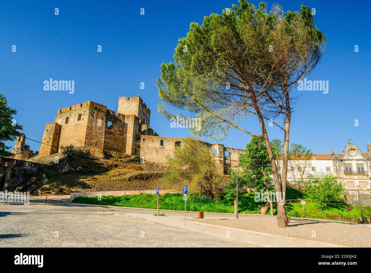 Templar Castle of Tomar, year 1162, national monument, Tomar, Santarem ...