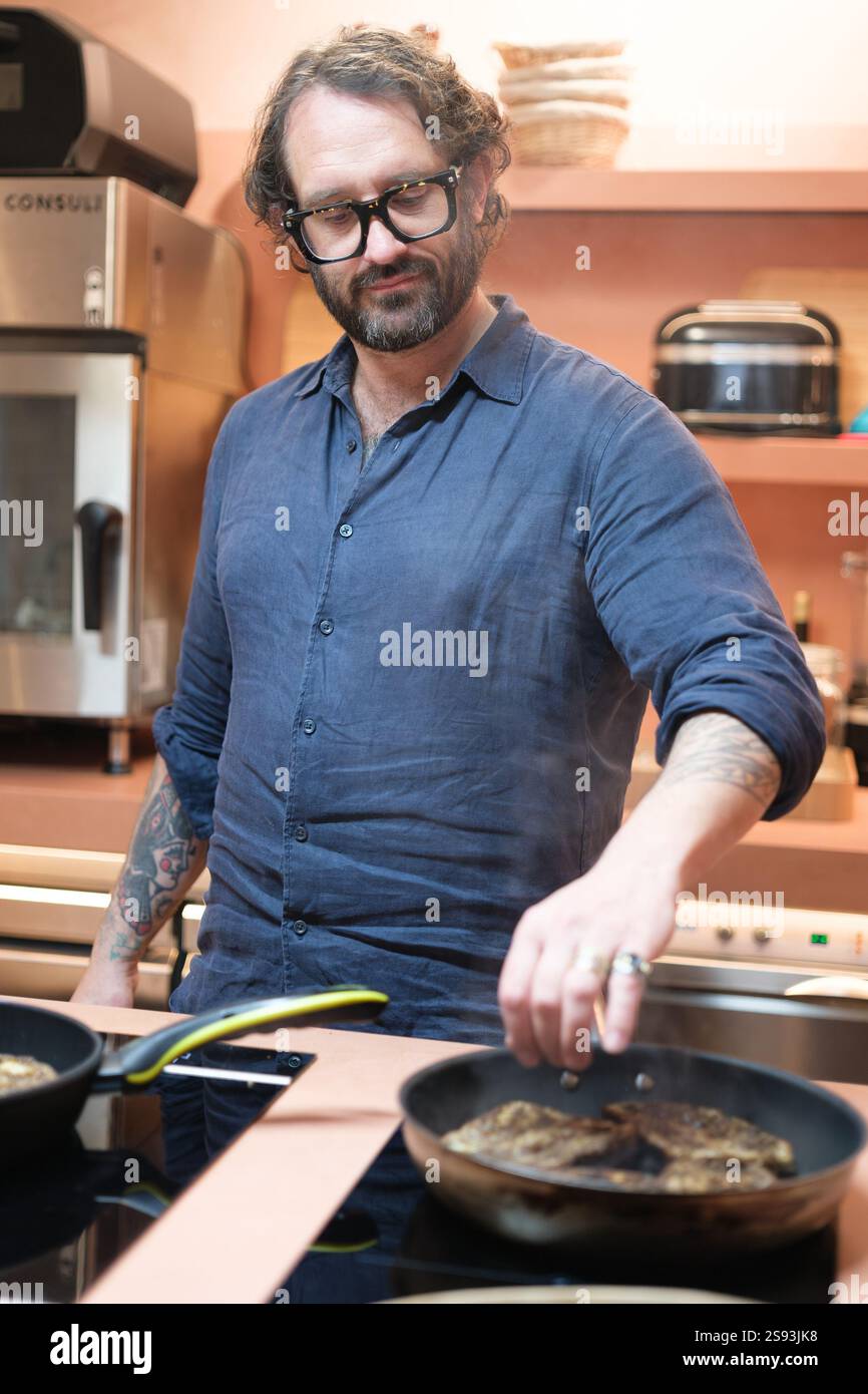 Madrid, Spain, 24/01/2025, Chef Richard Hart presents the book “RICHARD ...