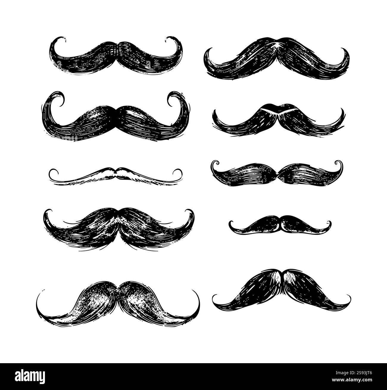 Hair style background set Black and White Stock Photos & Images - Alamy