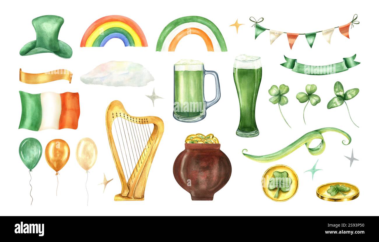 Golden harp flag Cut Out Stock Images & Pictures - Alamy