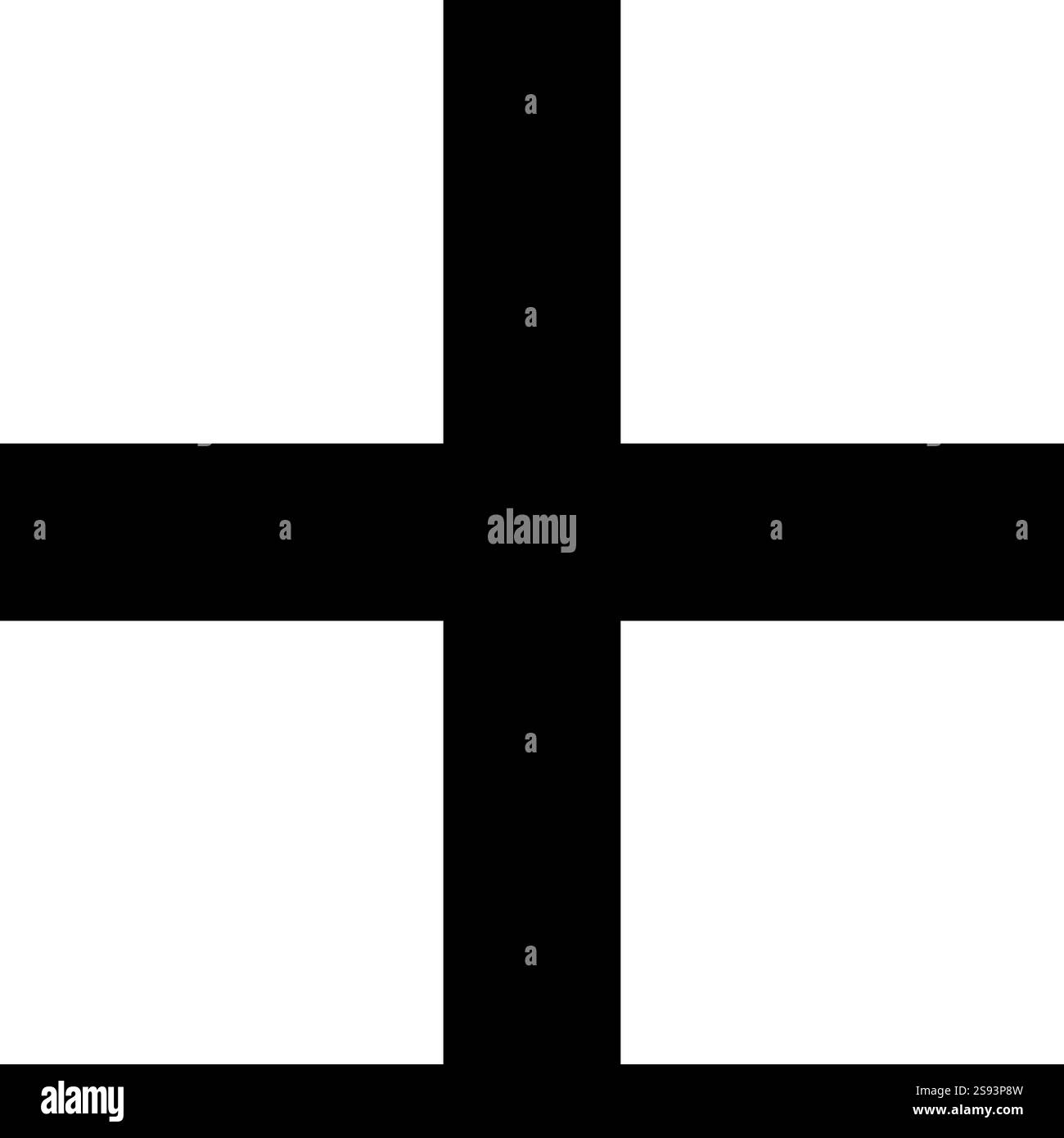 Greek Cross Crux quadrata christian crosses icon black color vector ...