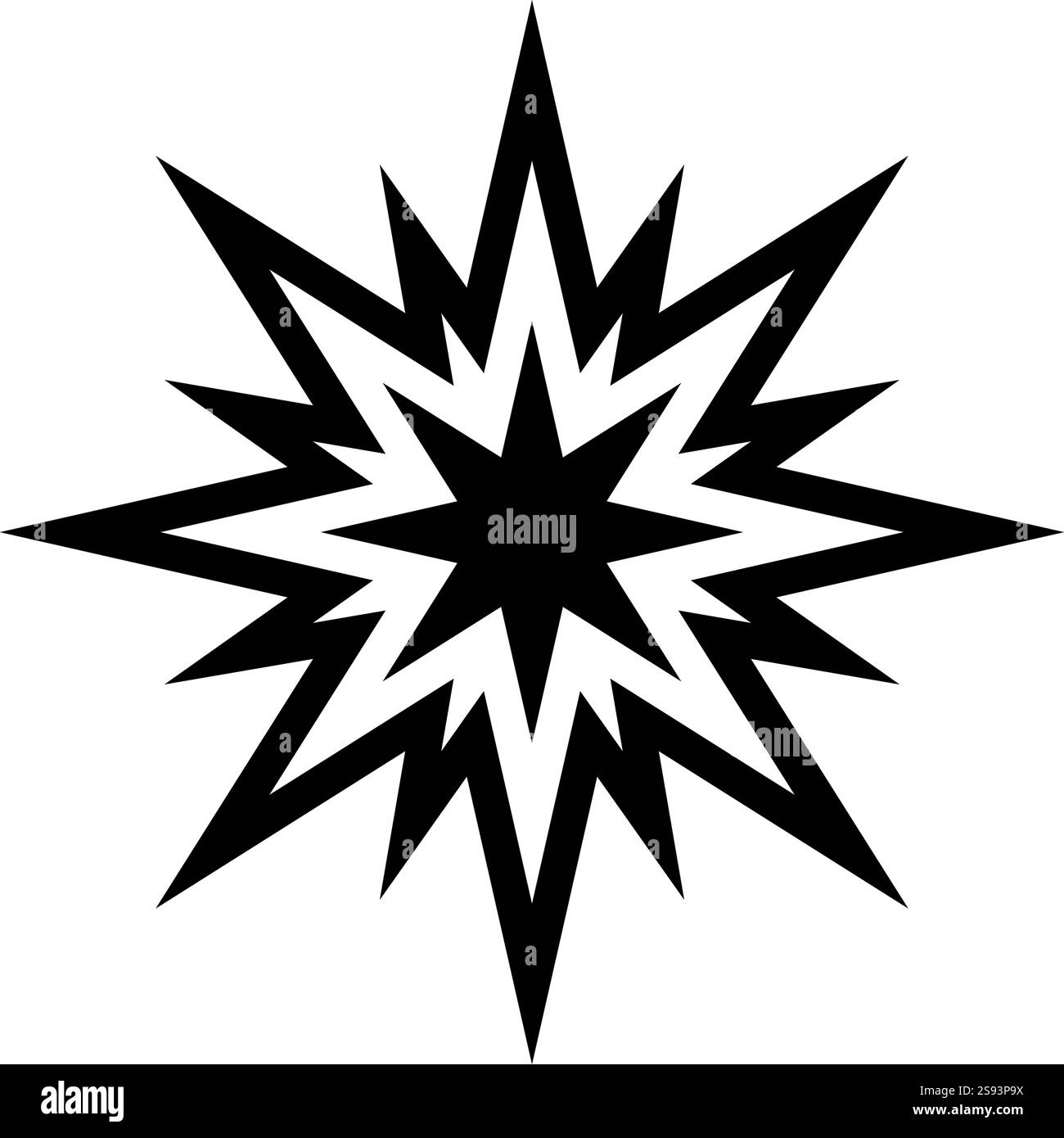 Star Bethlehem Christmas icon black color vector illustration image ...