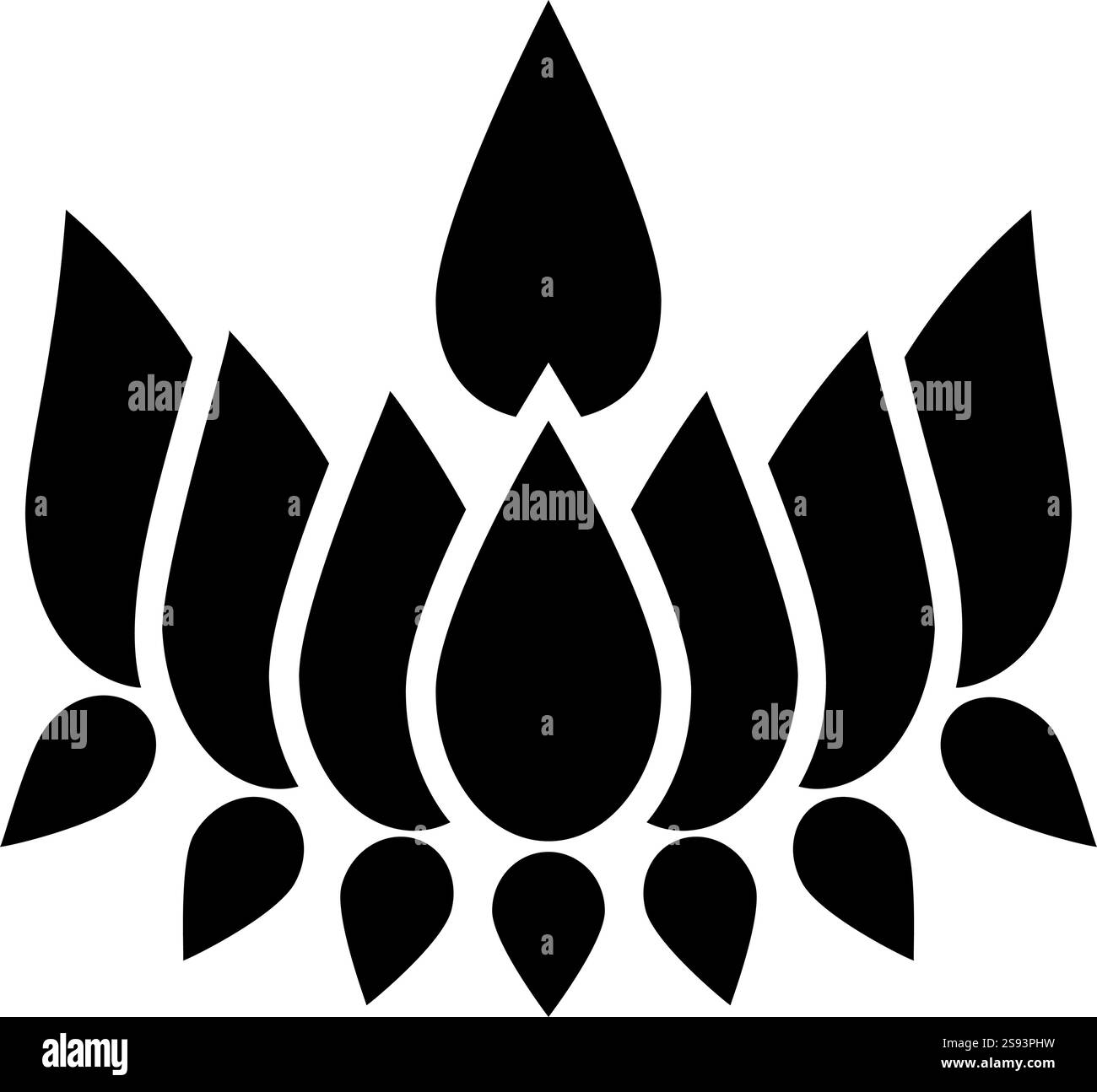 Ayyavazhi lotus carrying Naman symbol icon black color vector ...