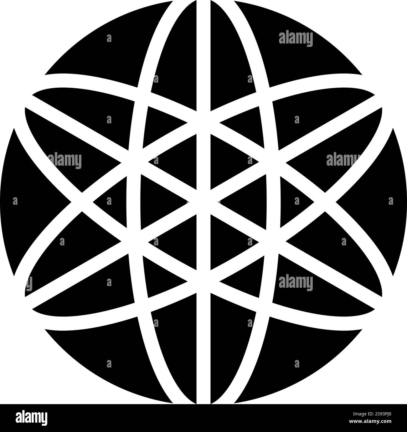 Equilibrium sacred geometry symbol icon black color vector illustration ...