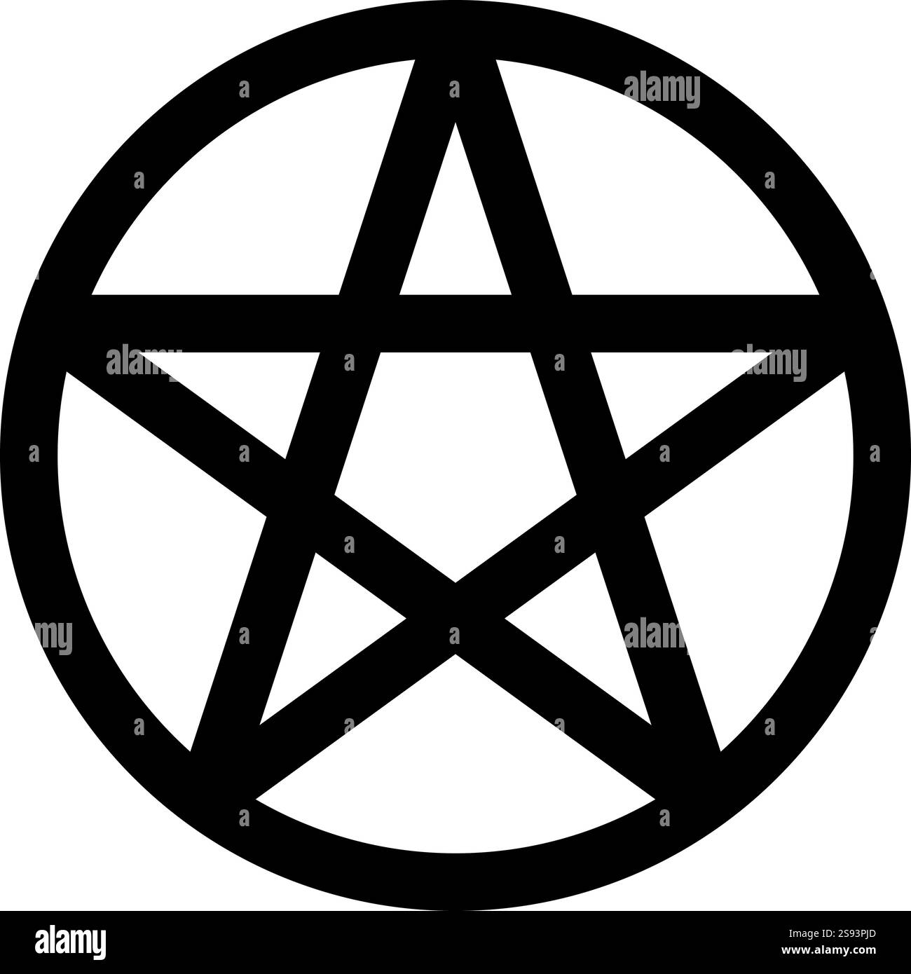 Pentakl Neopagan Wicca Pentacle Neo paganism sign five pointed star in circle inside round ...