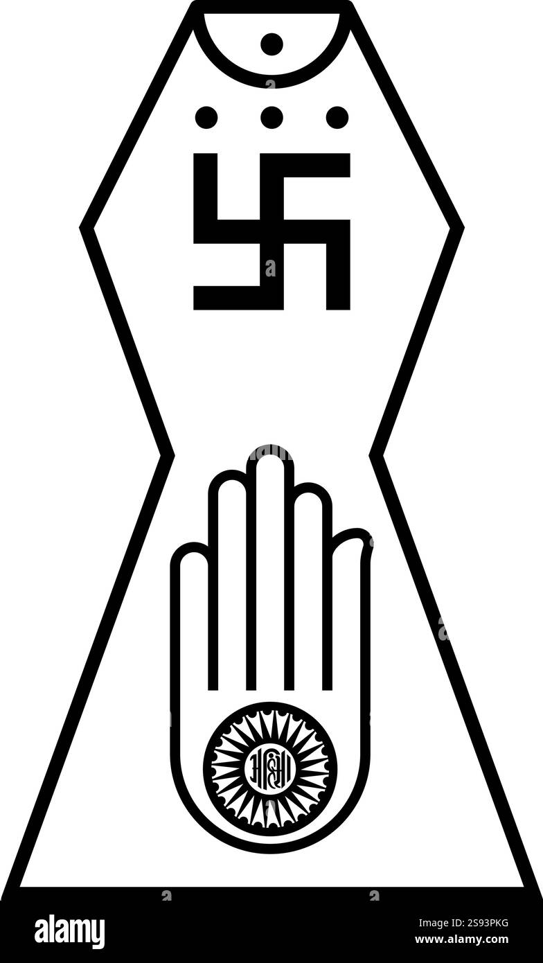 Symbol Jainism emblem Jain Prateek Chihna Hand Akhimsa Ahimsa arm ...