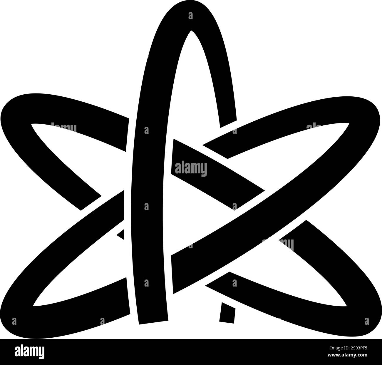 Atheism symbol sign icon black color vector illustration image flat ...