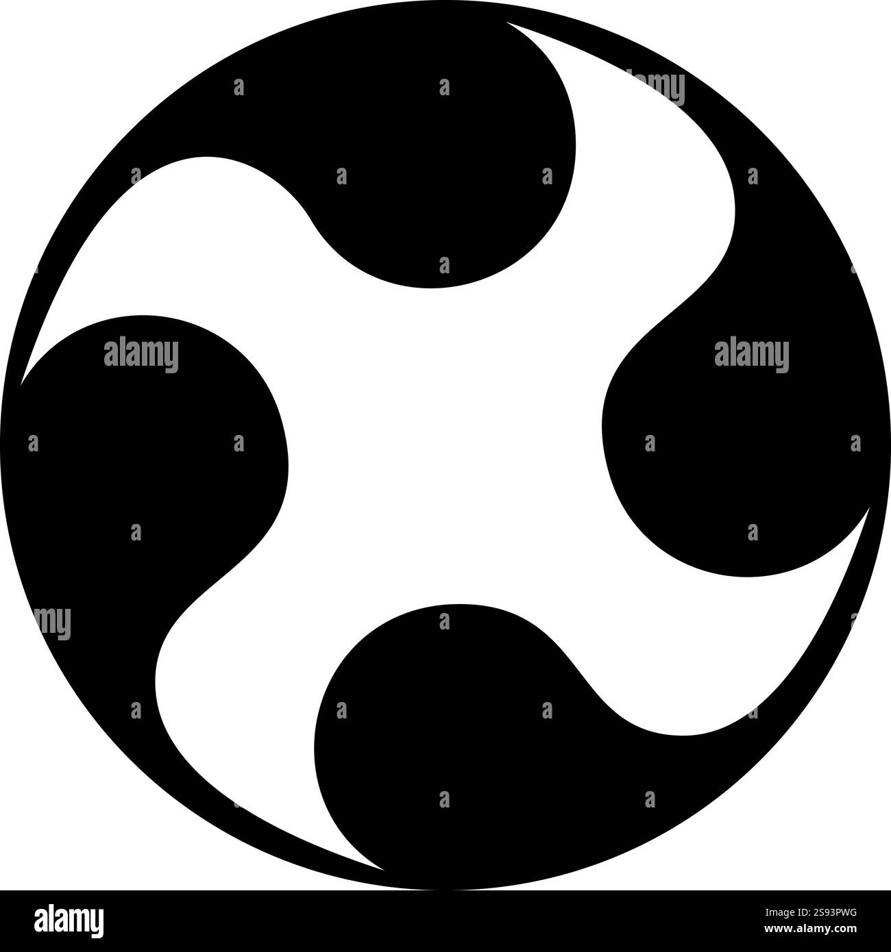 Tomoe symbol religious sign Japanese religions Oriental four petal icon ...