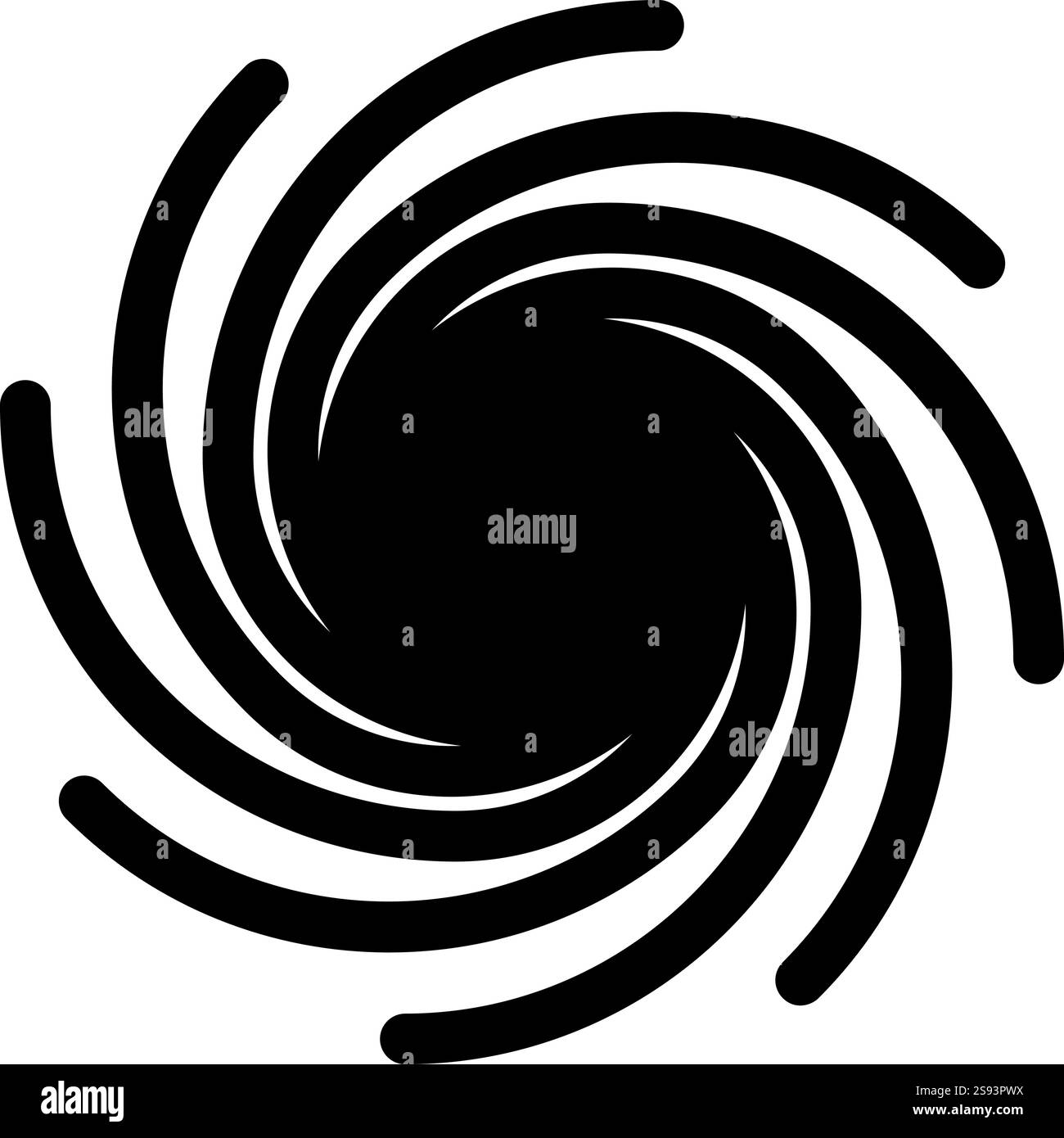 Gold spiral Sacred geometry symbol icon black color vector illustration ...