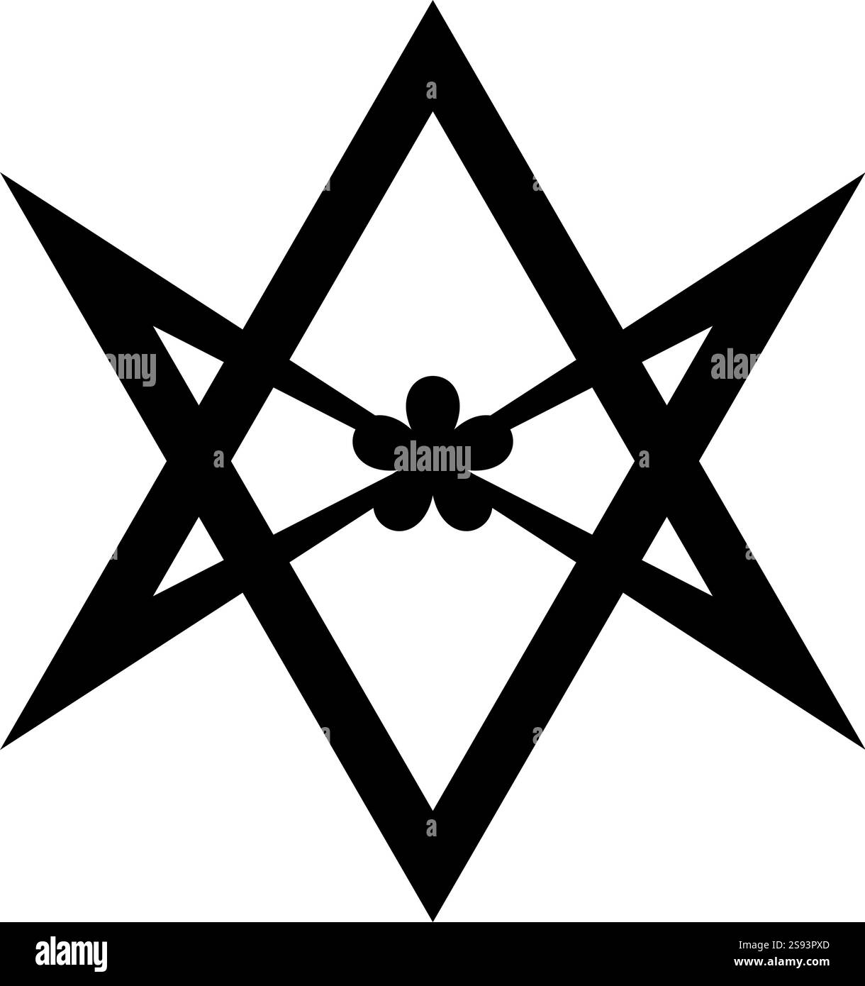 Thelema Unicursal Hexagonal symbol Unprocessing hexagram Telemma sacred ...