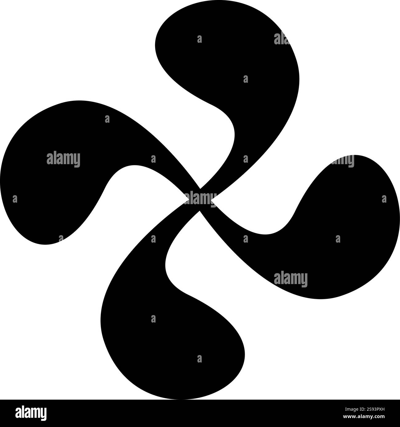 Basque Cross Lauburu Lauborou Eusko icon black color vector ...