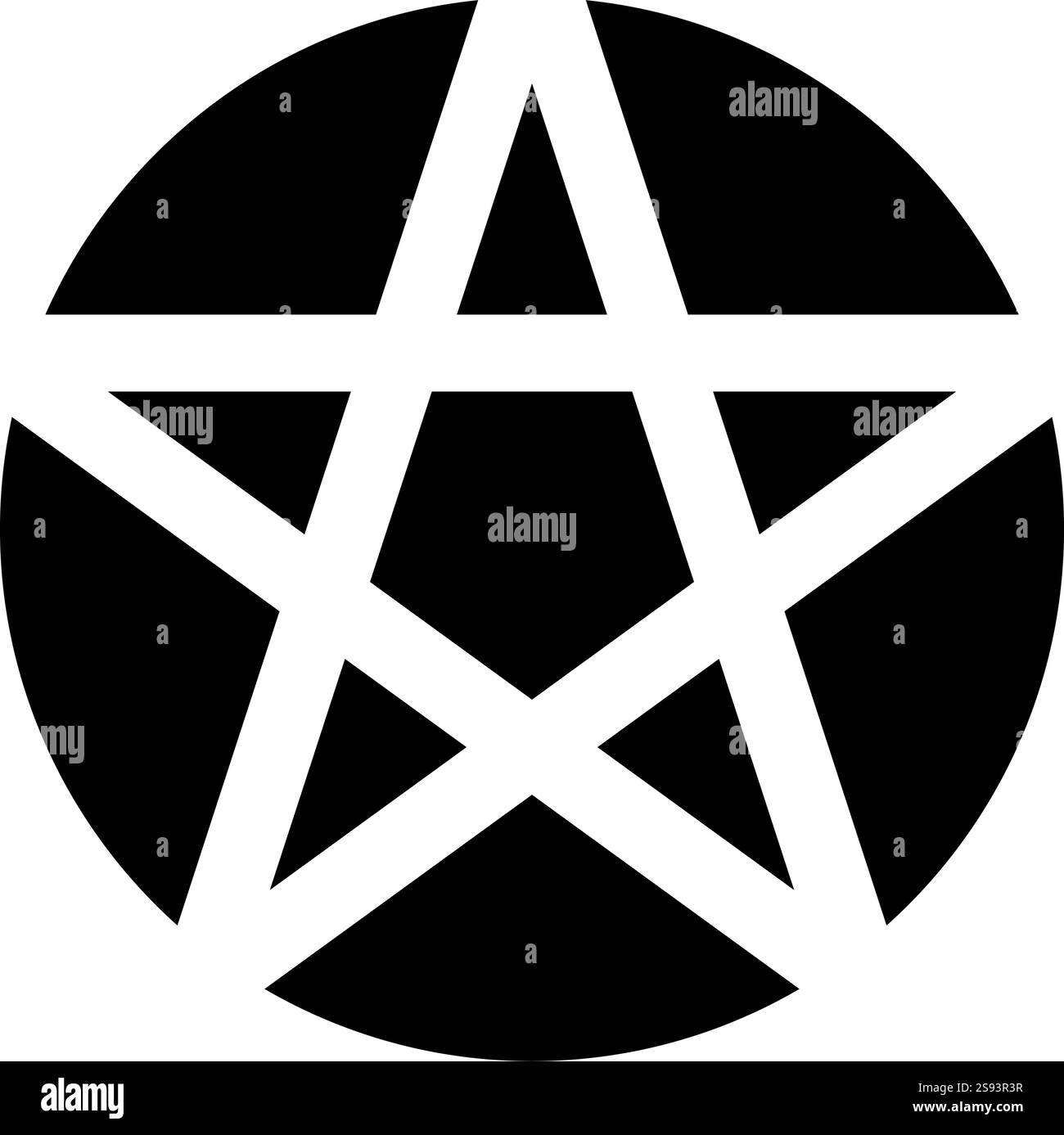Pentakl Neopagan Wicca Pentacle Neo paganism sign five pointed star in circle inside round ...