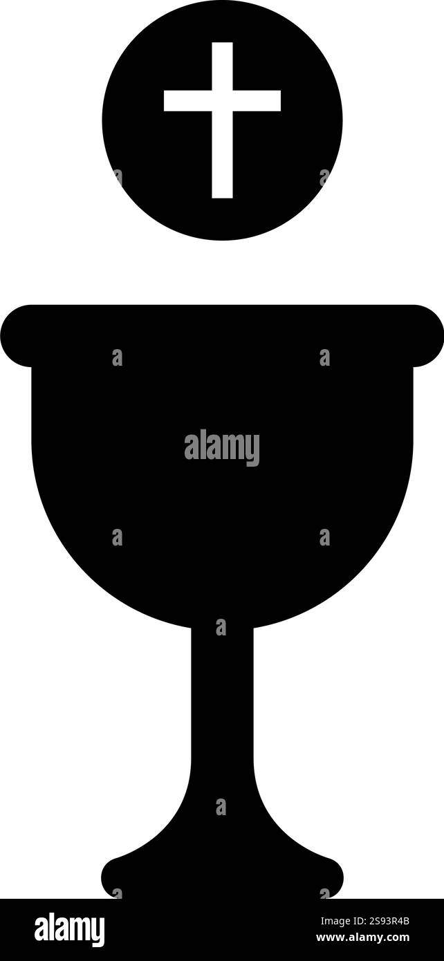 Corpus christi holy communion icon black color vector illustration ...