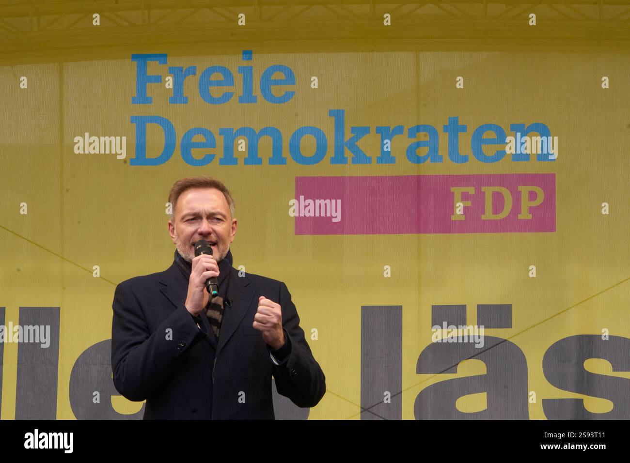 24 January 2025, Rhineland-Palatinate, Trier: The FDP's top candidate ...