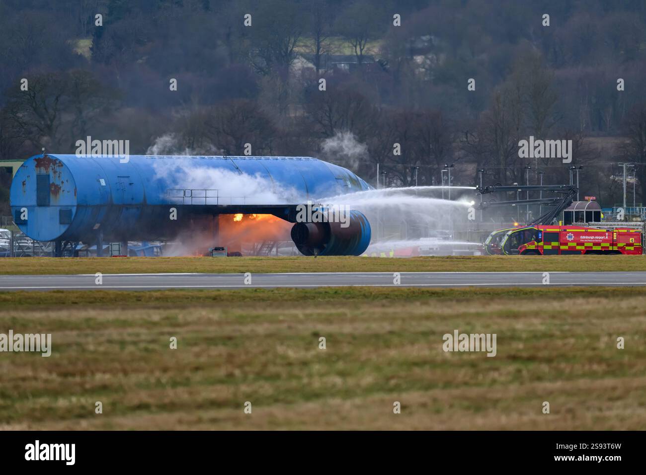 Two Edinburgh Airport Fire Service Rosenbauer Panther Fire Trucks Take ...