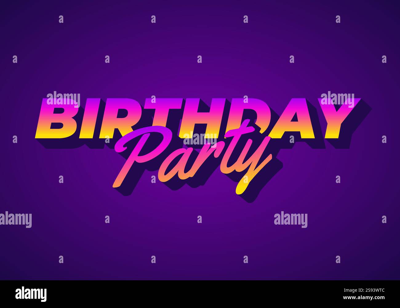 Birthday party. text effect design for party needs, online or print ...