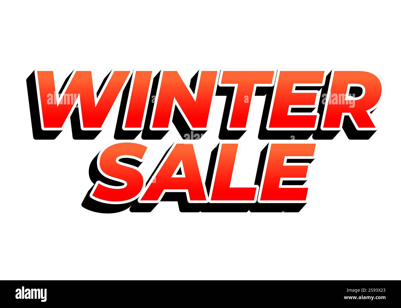 Winter sale. Text effect design in super bold fonts with eye catching ...