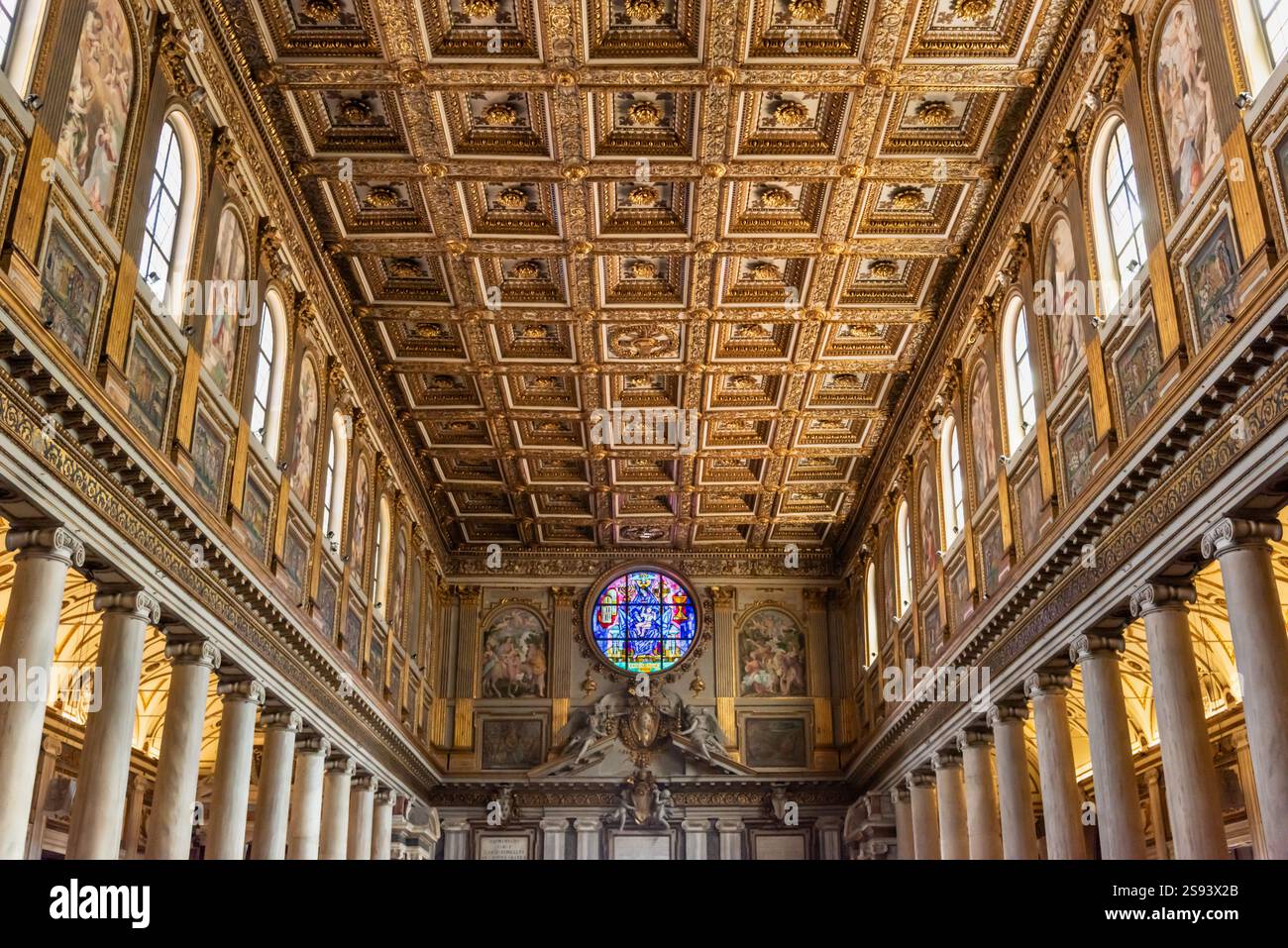 Ceiling, Basilica di Santa Maria Maggiore, Rome, Italy Stock Photo - Alamy