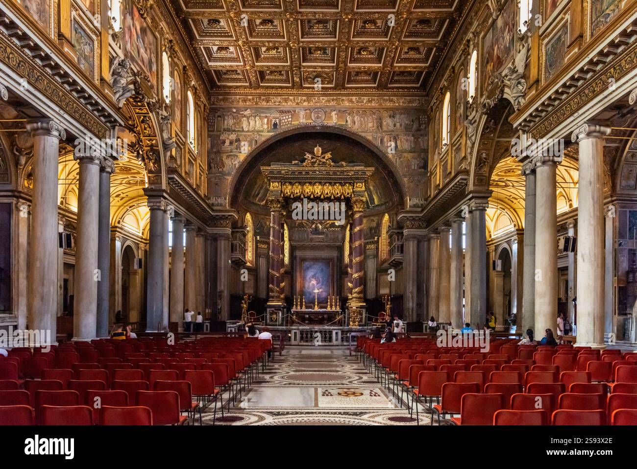 Nave, Basilica di Santa Maria Maggiore, Rome, Italy Stock Photo - Alamy