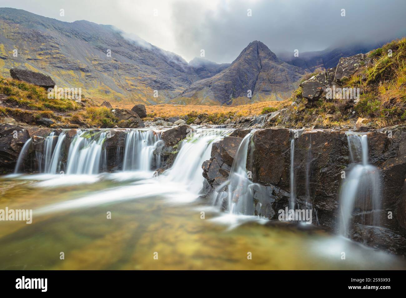 Isle of Skye waterfalls at the Fairy Pools Skye and the Black Cuillins ...