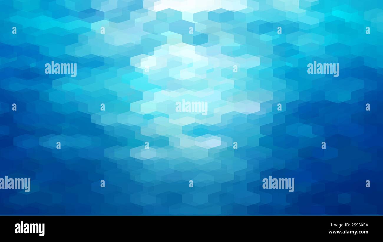 Blue aqua water sea background template. Underwater abstract geometric ...