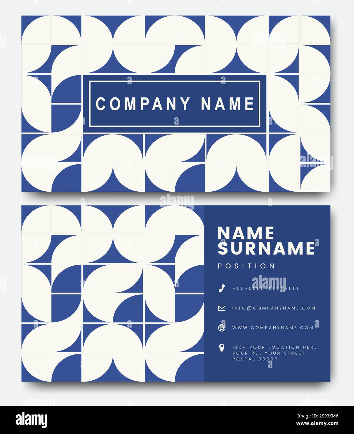 Trendy minimal abstract business card template. Corporate stationery id ...