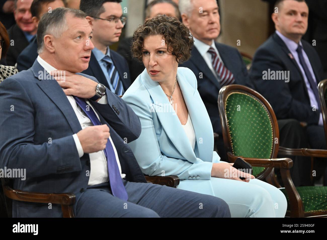 Deputy Prime Minister of Russia Marat Khusnullin (left) before the ...