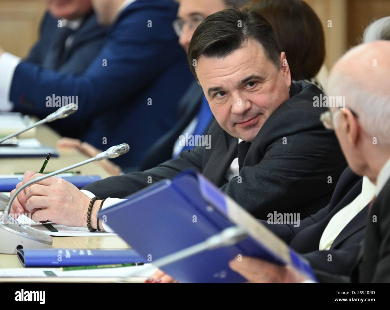 Governor of the Moscow Region Andrei Vorobyov before the meeting of the ...