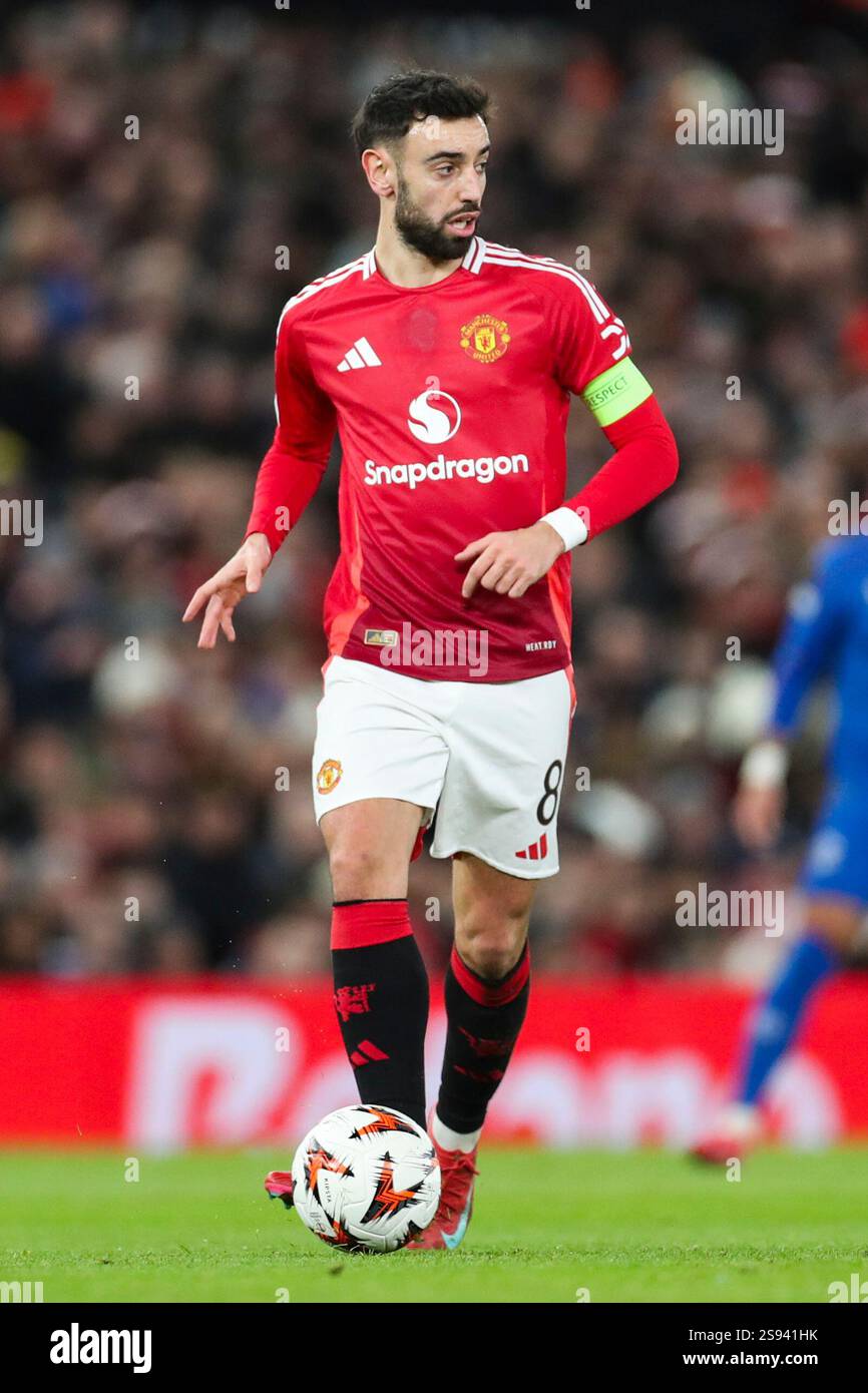 Manchester United midfielder Bruno Fernandes (8) during the Manchester ...