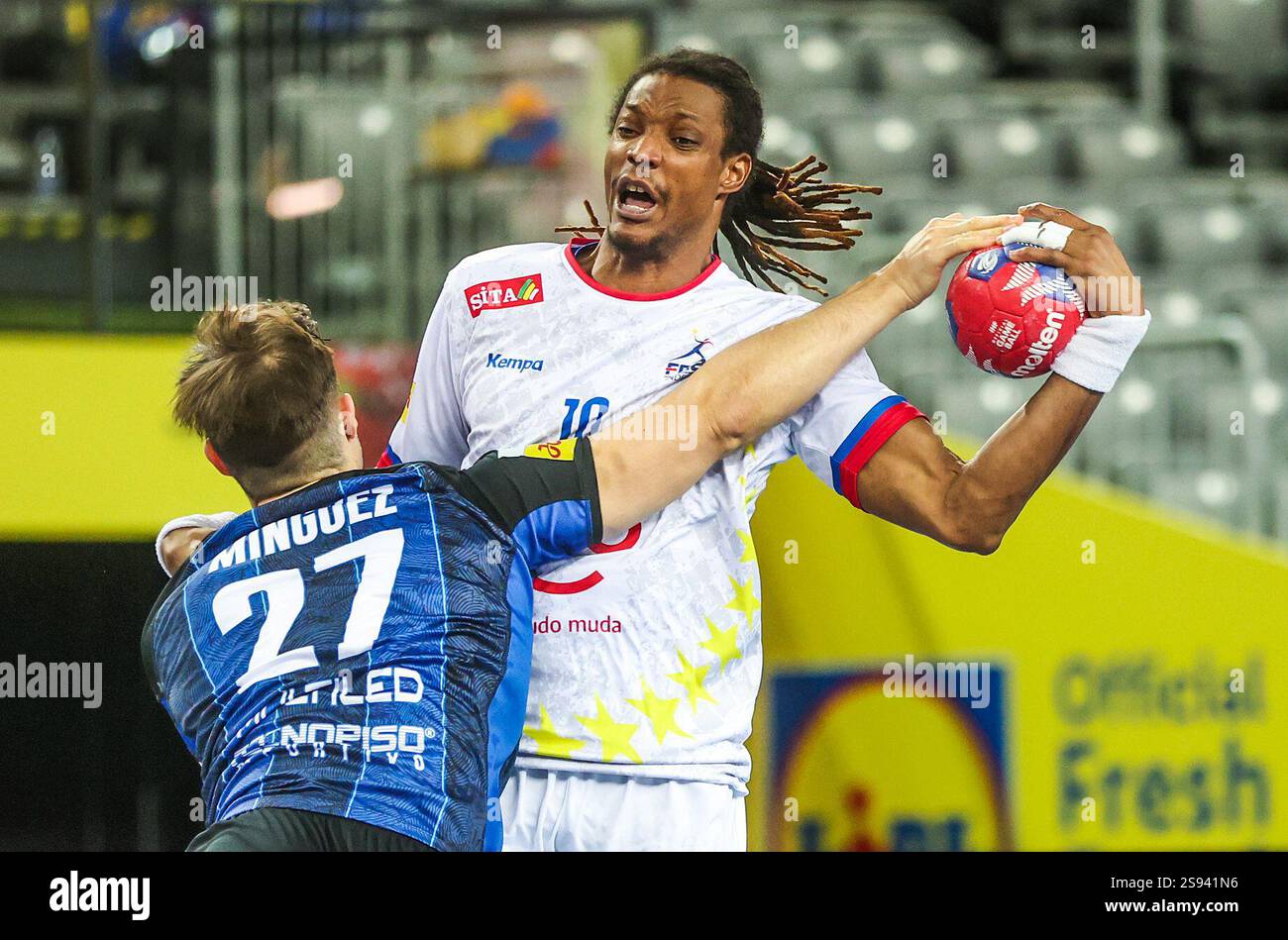 ZAGREB, CROATIA - JANUARY 24: Bruno Landim of Cape Verde during the ...