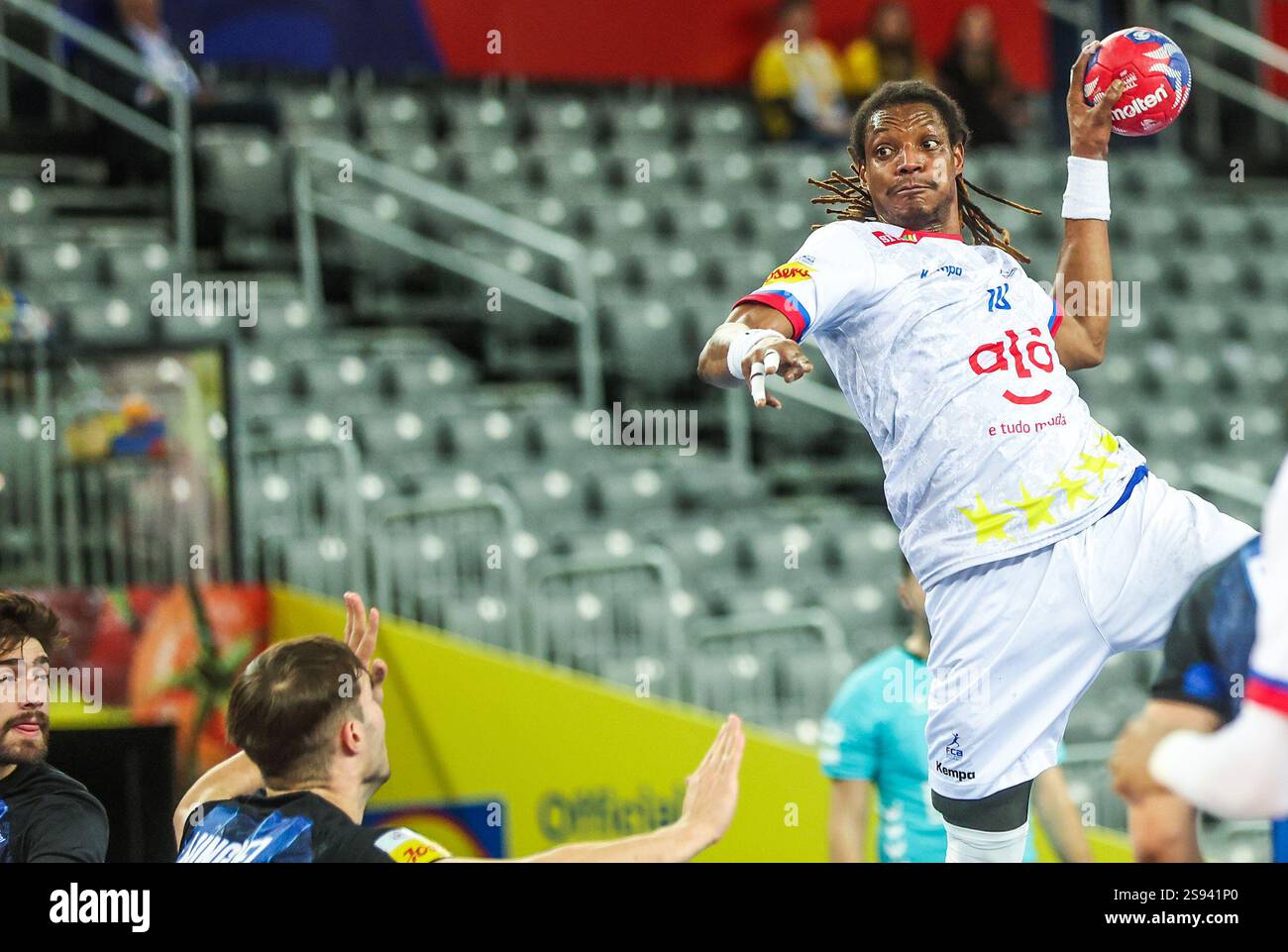 ZAGREB, CROATIA - JANUARY 24: Bruno Landim of Cape Verde during the ...