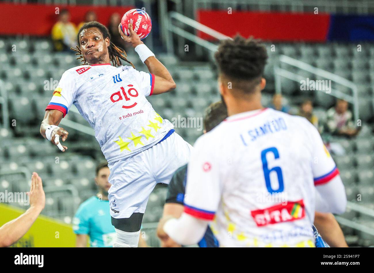 ZAGREB, CROATIA - JANUARY 24: Bruno Landim of Cape Verde during the ...