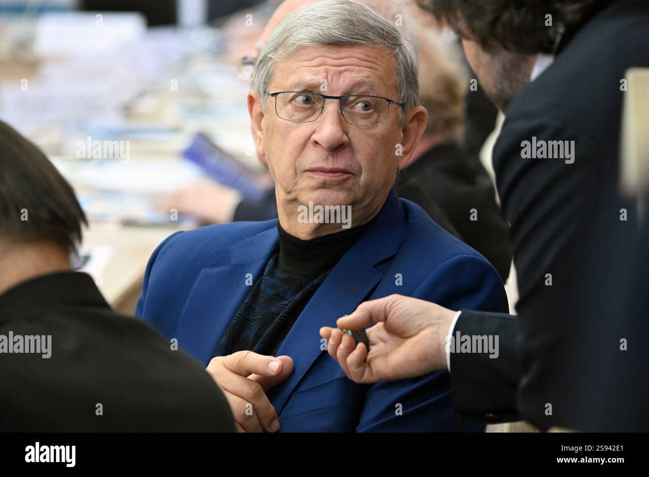 Founder of AFK Sistema Vladimir Yevtushenkov before the meeting of the ...
