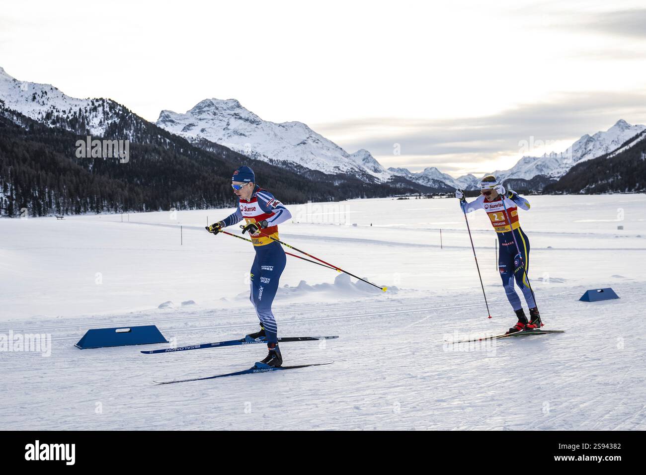 Remi Lindholm of Finland, left, leads Edvin Anger of Sweden during the ...