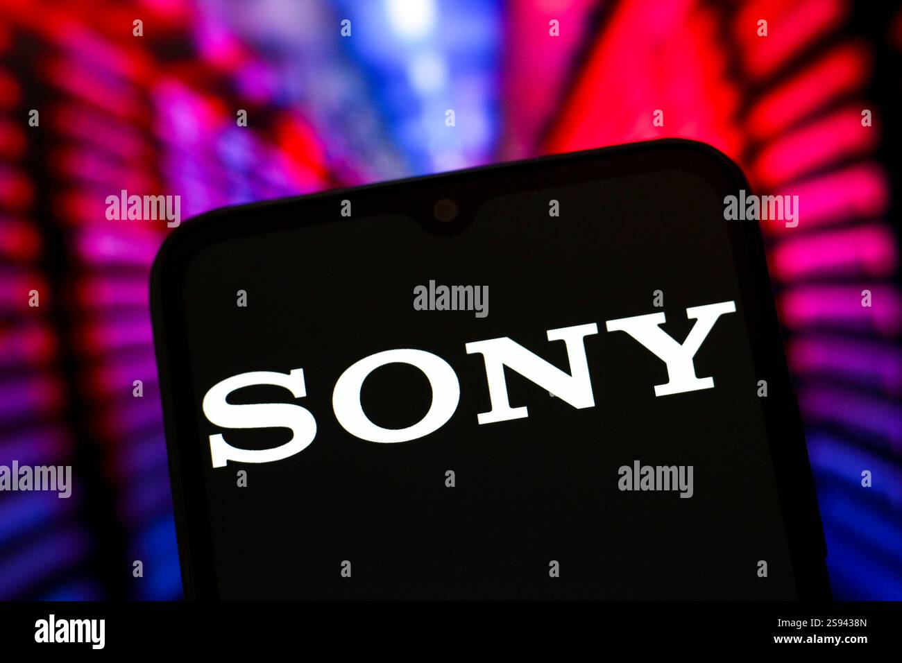 In this photo illustration, the Sony Group Corporation logo is seen ...