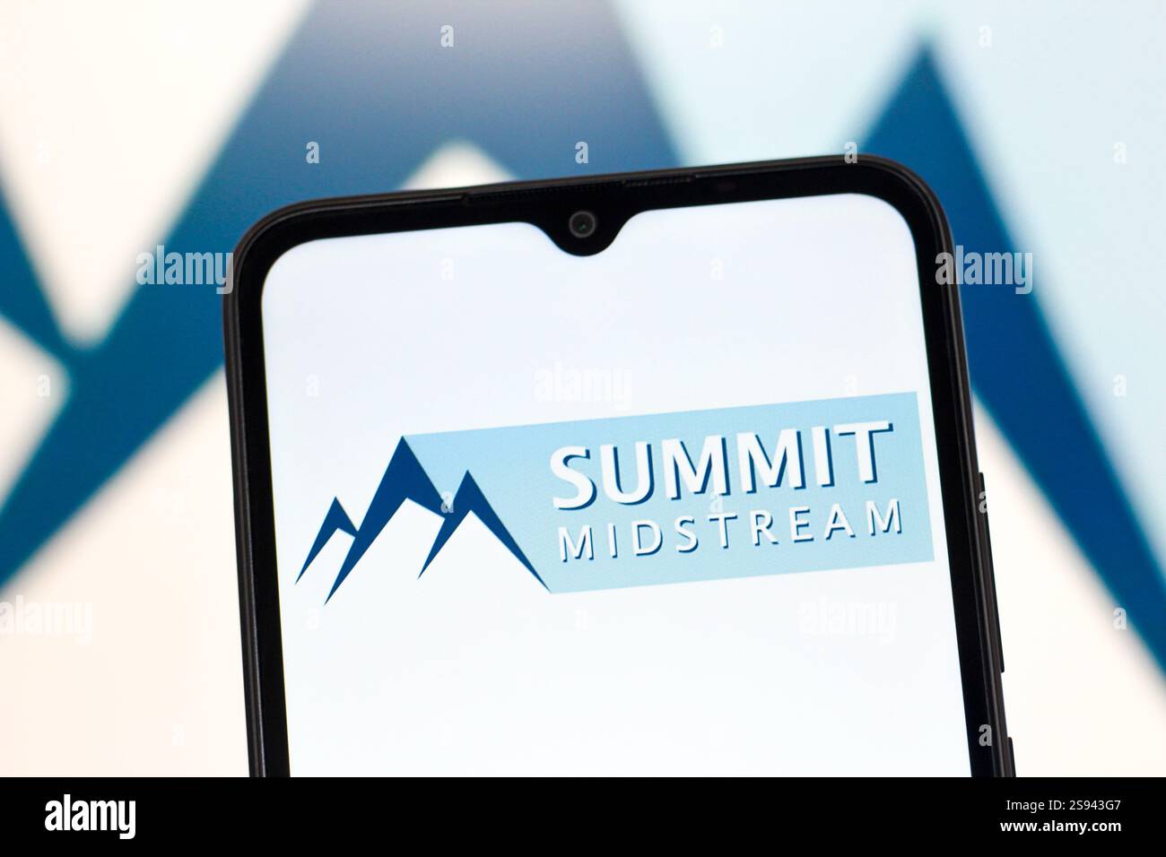 In this photo illustration, the Summit Midstream logo is seen displayed ...