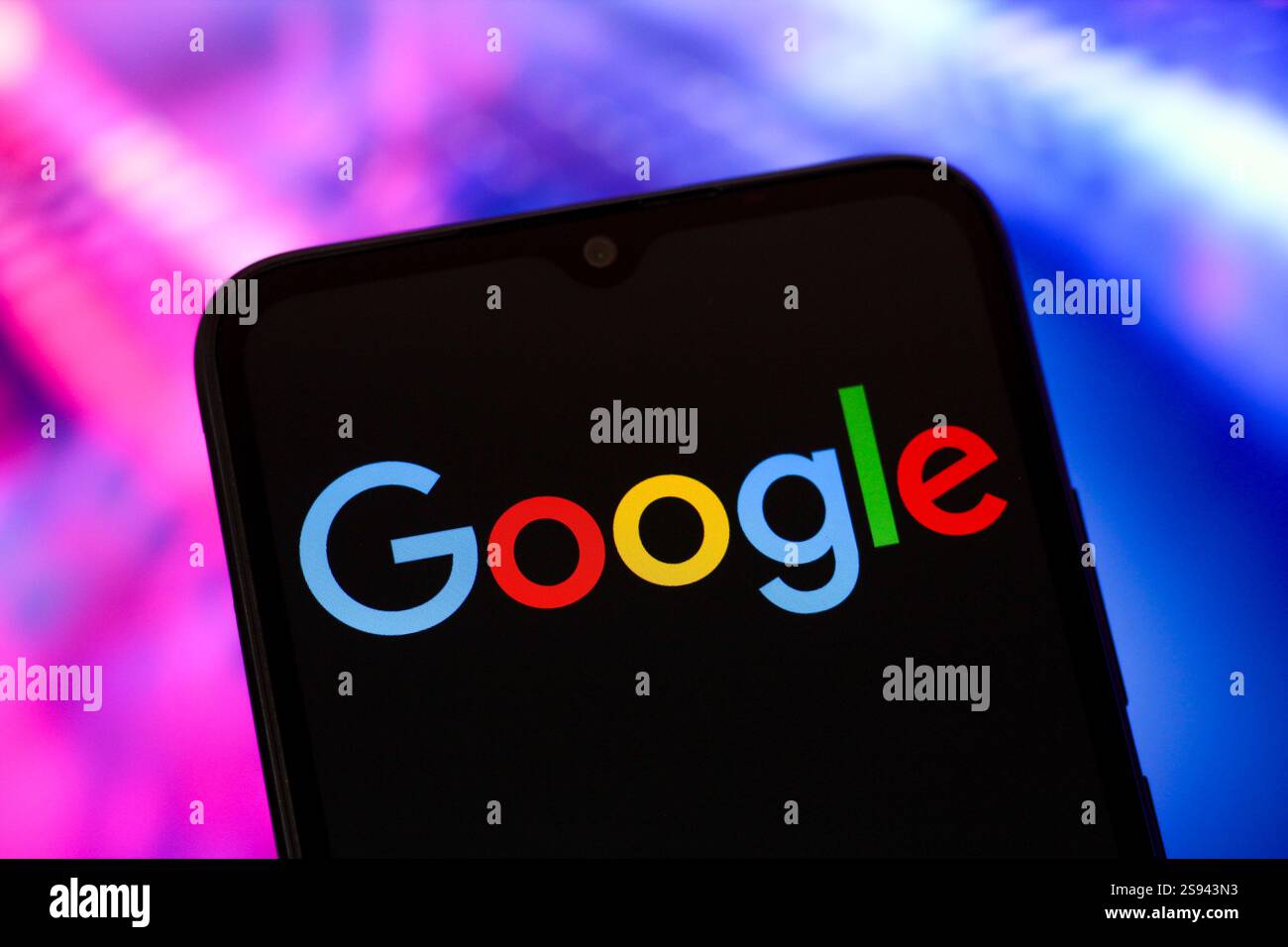 In this photo illustration, the Google logo is seen displayed on a ...