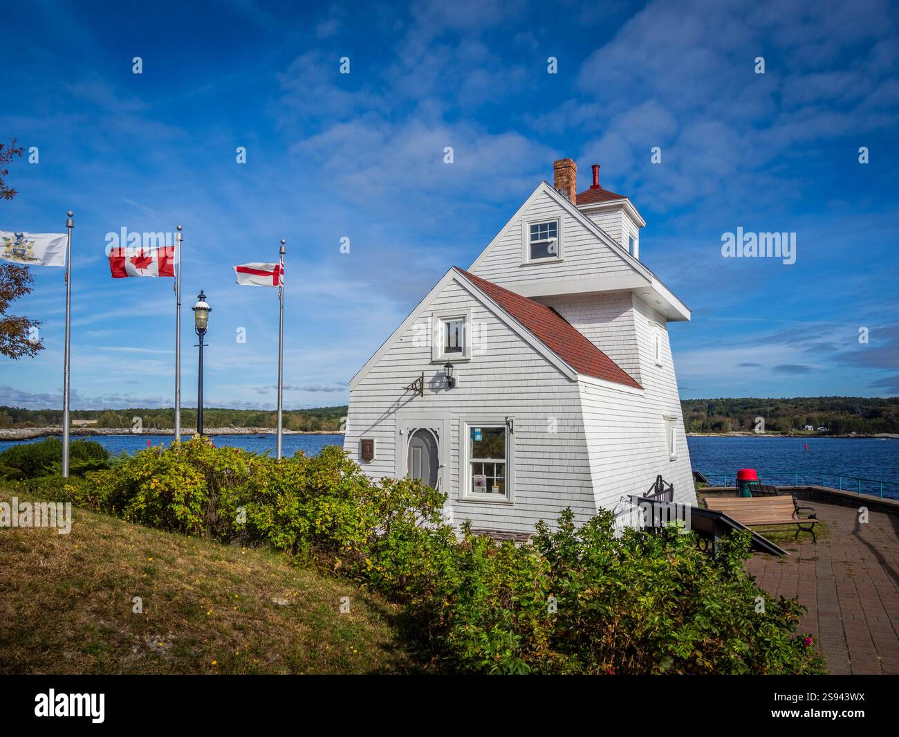 Fort Point Lighthouse built in 1855 is a rare surviving example of pre ...