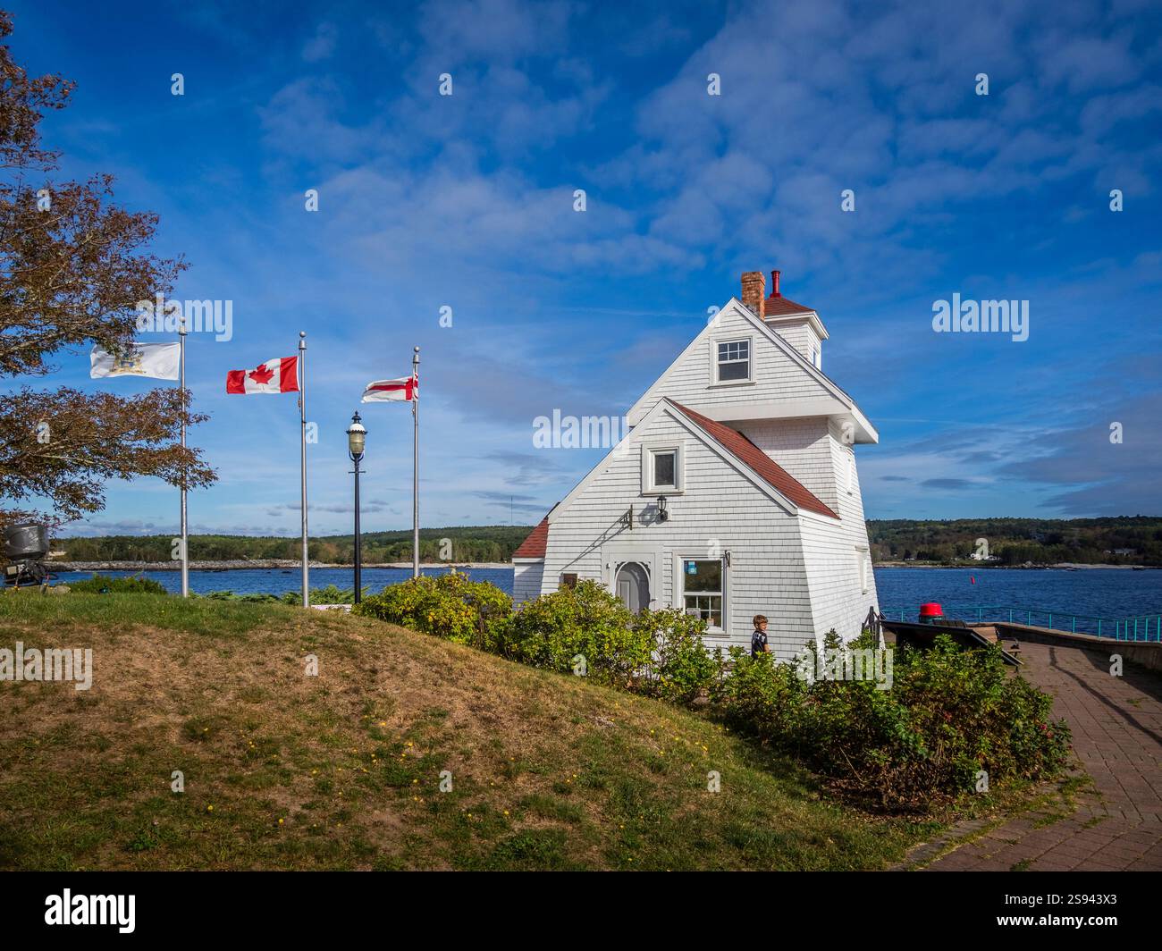 Fort Point Lighthouse built in 1855 is a rare surviving example of pre ...