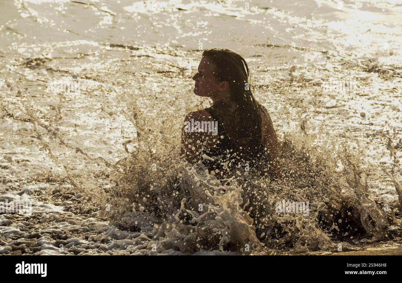swimming sun and bathing at the sea sun and bathing at the sea Stock ...