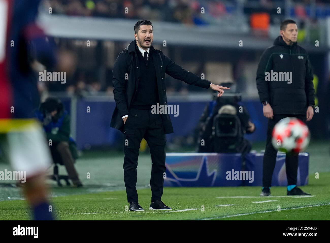 Nuri Sahin head coach of Borussia Dortmund gestures during the UEFA ...
