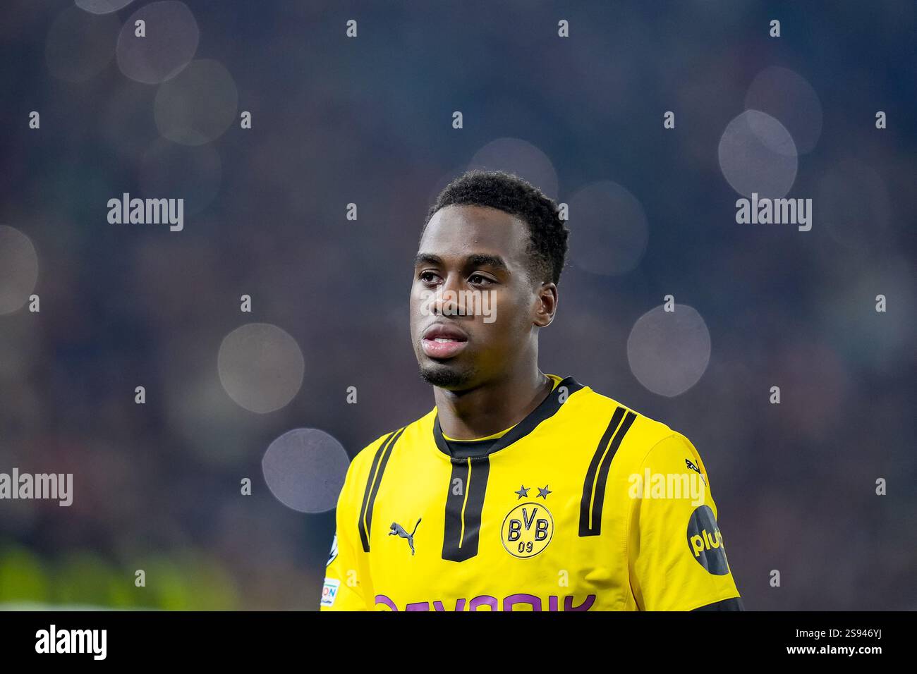 Jamie Jermaine Bynoe Gittens of Borussia Dortmund looks on during the ...