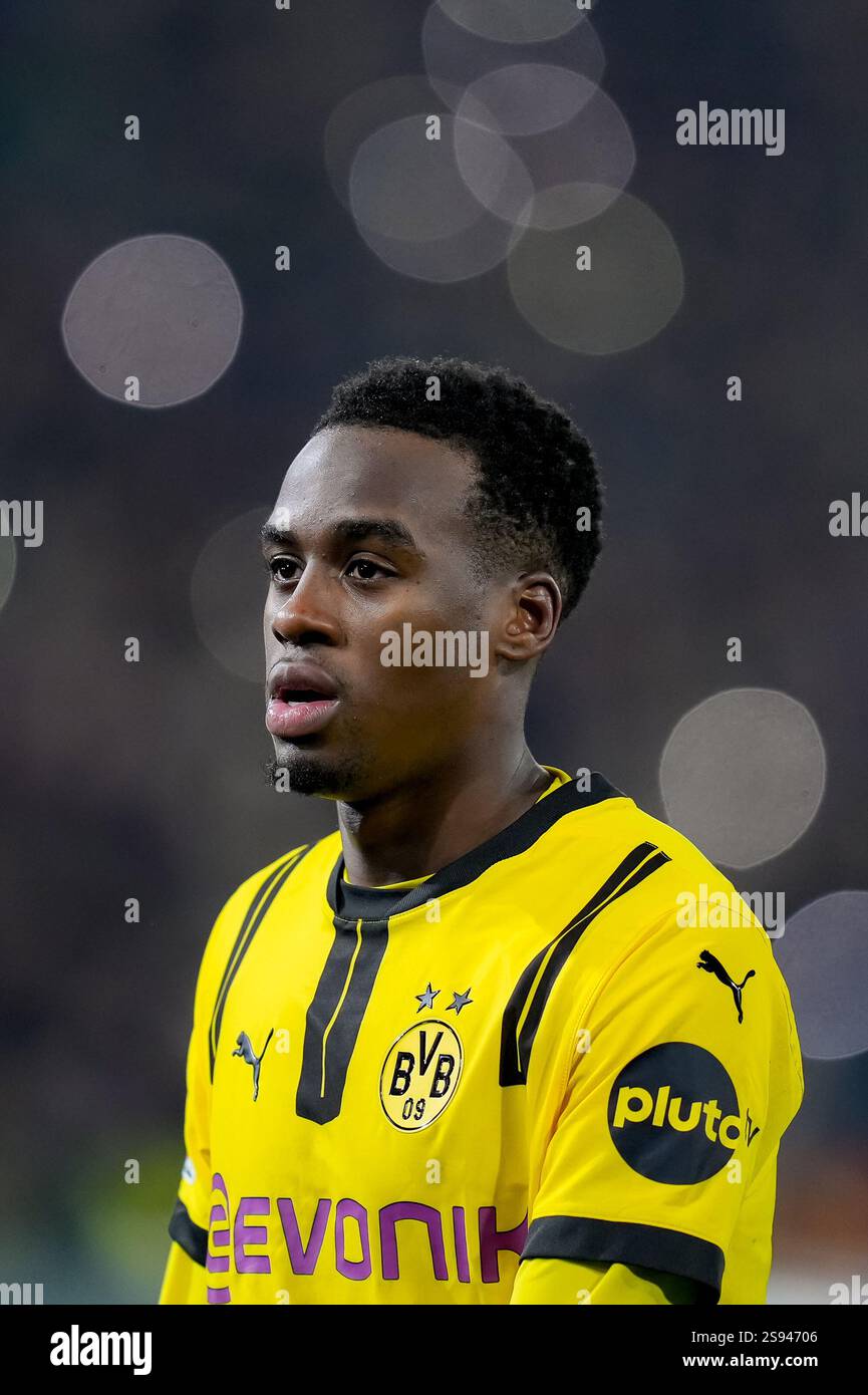 Jamie Jermaine Bynoe Gittens of Borussia Dortmund looks on during the ...