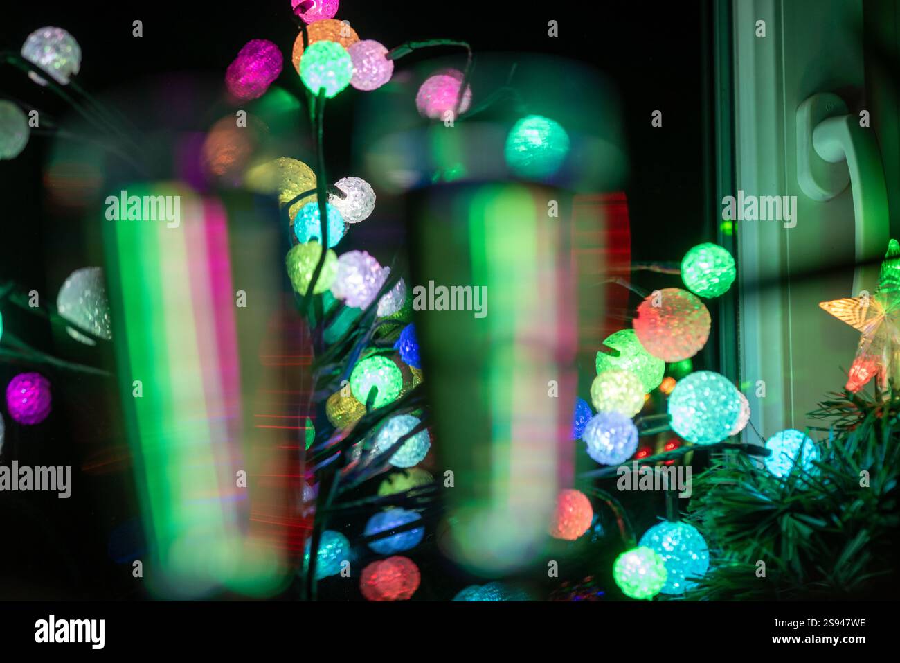 blurred and unclear, abstract, colorful, different shapes and ...