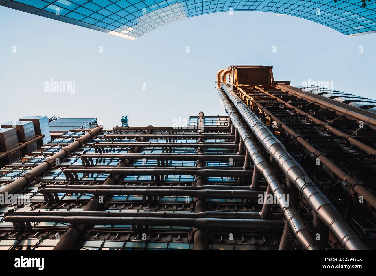 London, UK - April 25, 2019: Facade of the Lloyds building or Inside ...