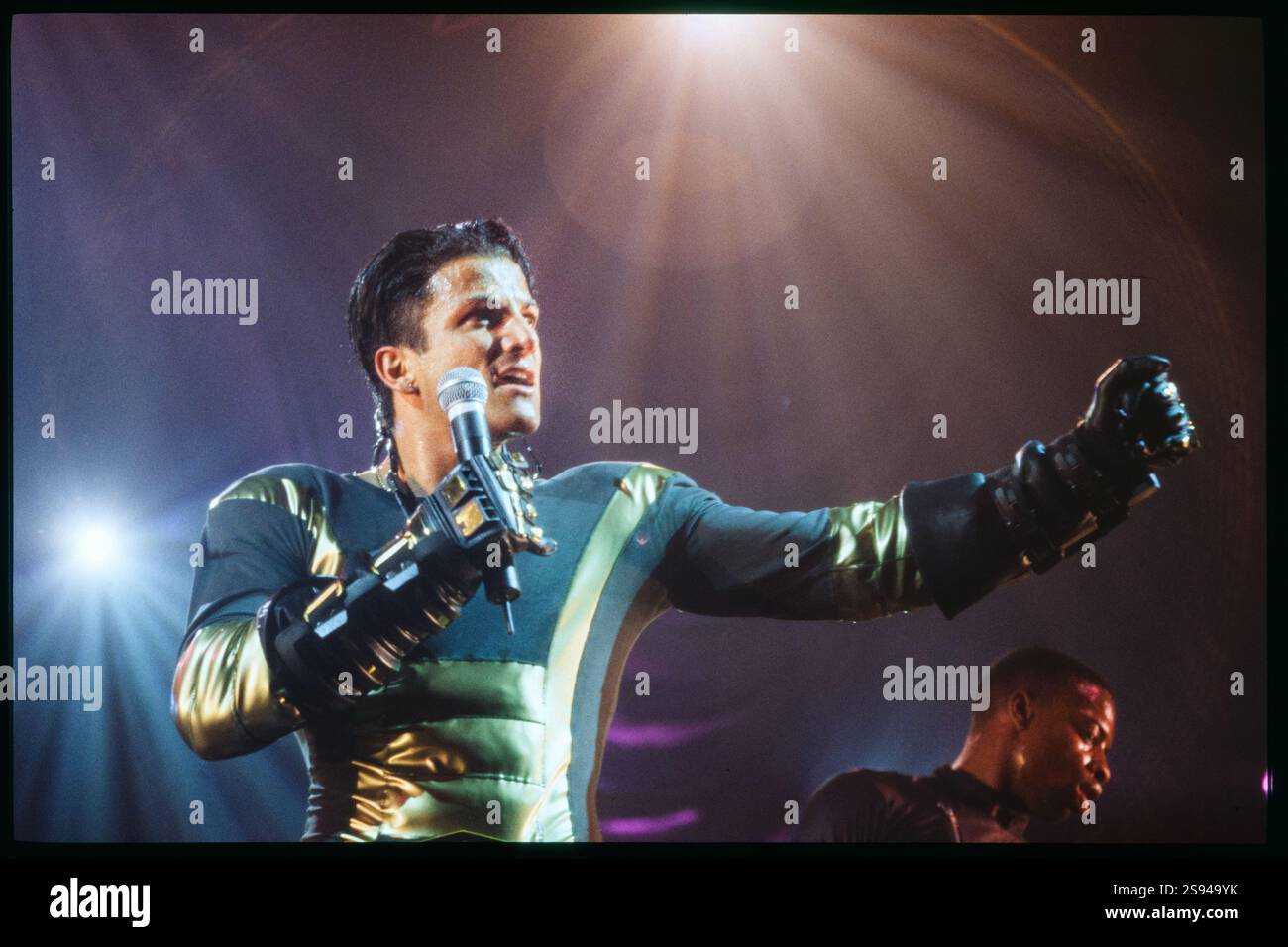 PETER ANDRE, YOUNG, 1996: A young Peter Andre on the 1996 Smash Hits ...