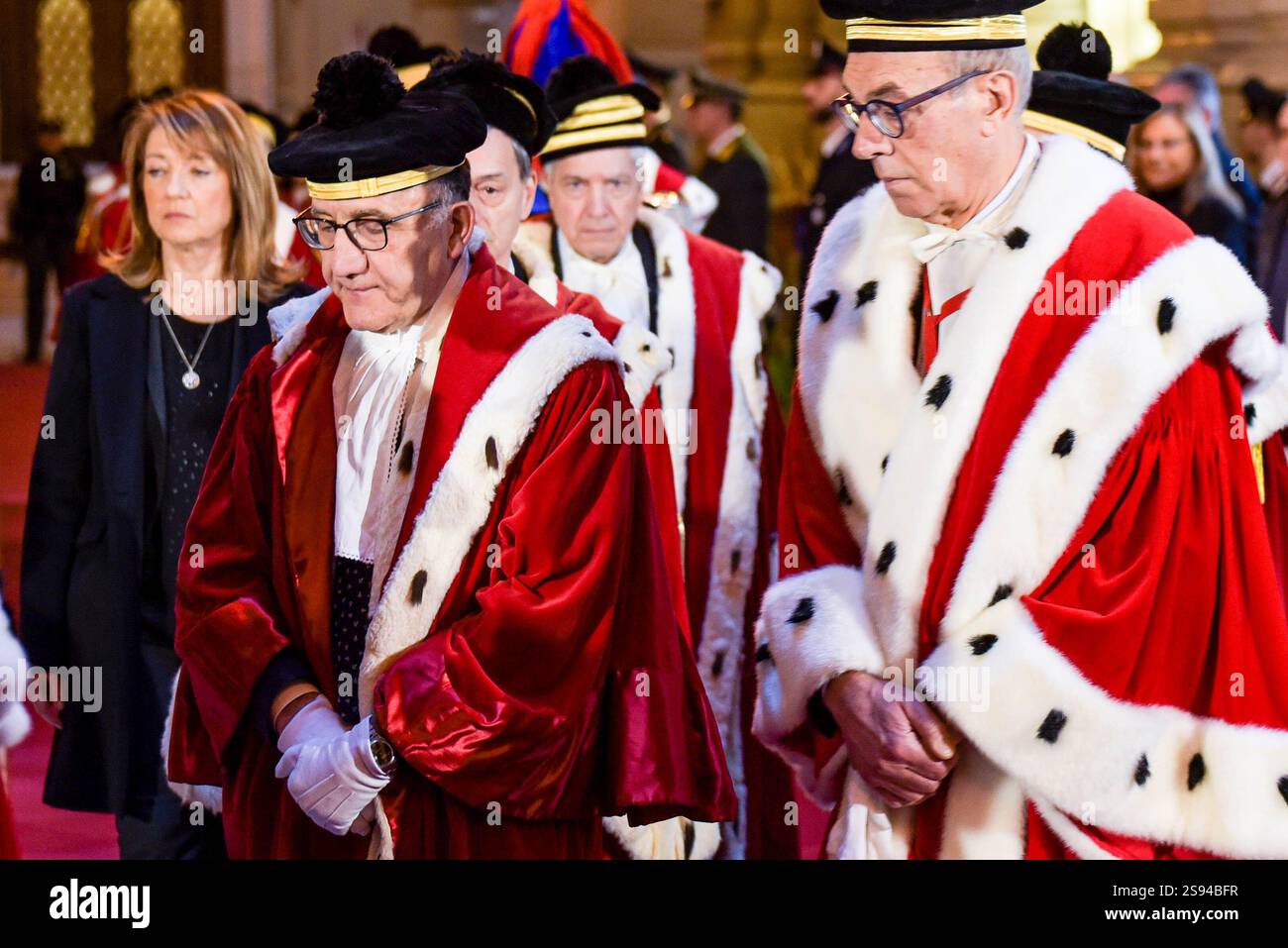 Procession of magistrates during the inauguration ceremony of the ...