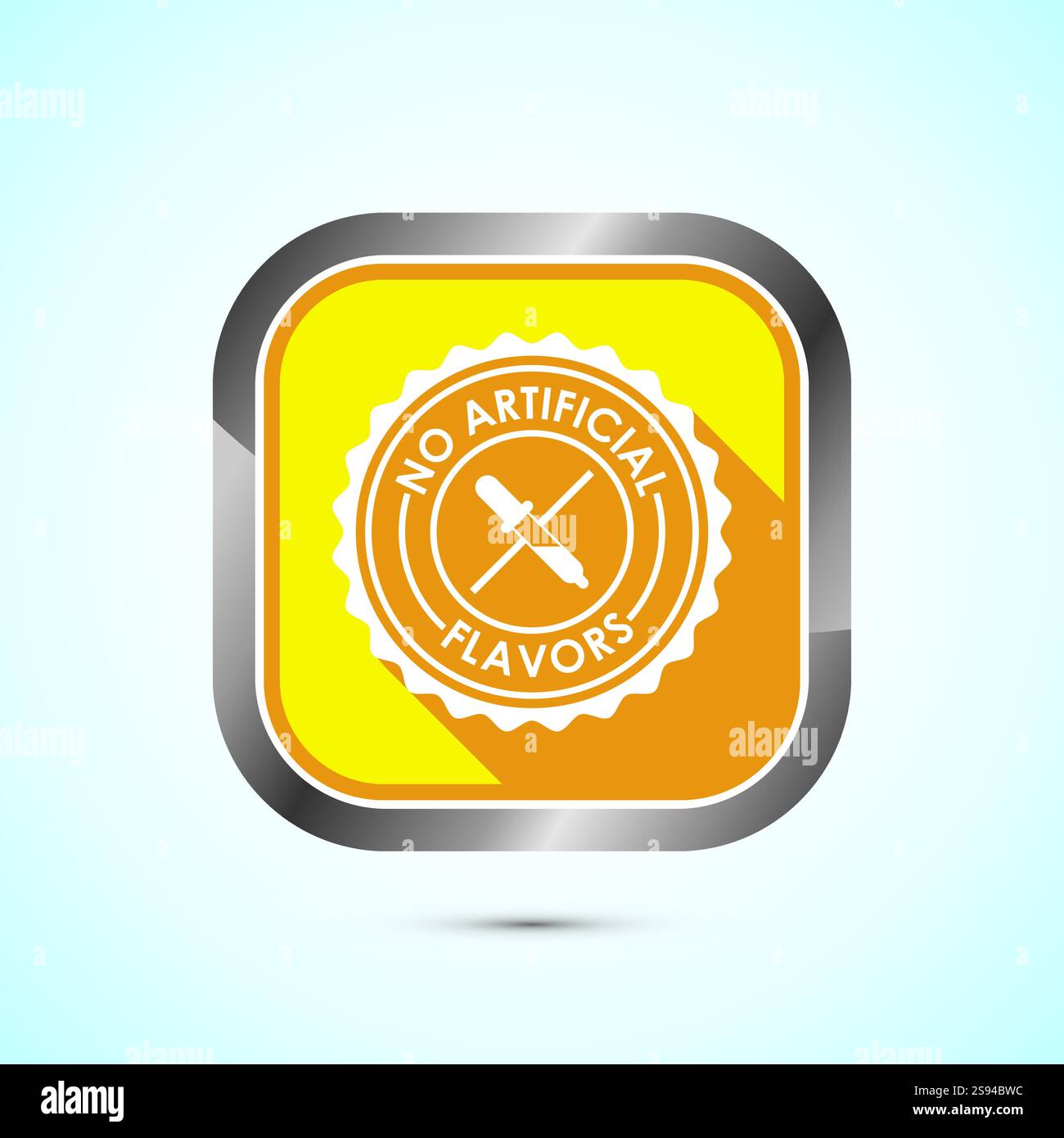 No artificial flavor icon design illustration, Artificial flavor free ...